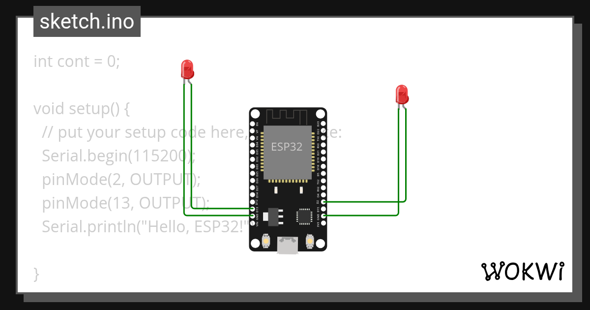 多IO循环定时控制 - Wokwi ESP32, STM32, Arduino Simulator