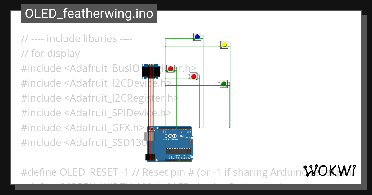 OLED_featherwing.ino - Wokwi ESP32, STM32, Arduino Simulator