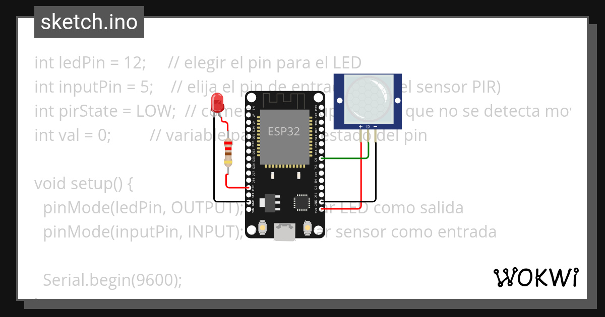 ESP32_MotionSensor - Wokwi ESP32, STM32, Arduino Simulator