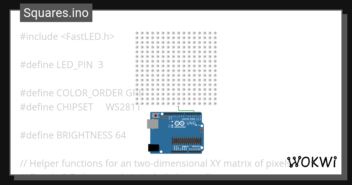 Squares.ino - Wokwi ESP32, STM32, Arduino Simulator