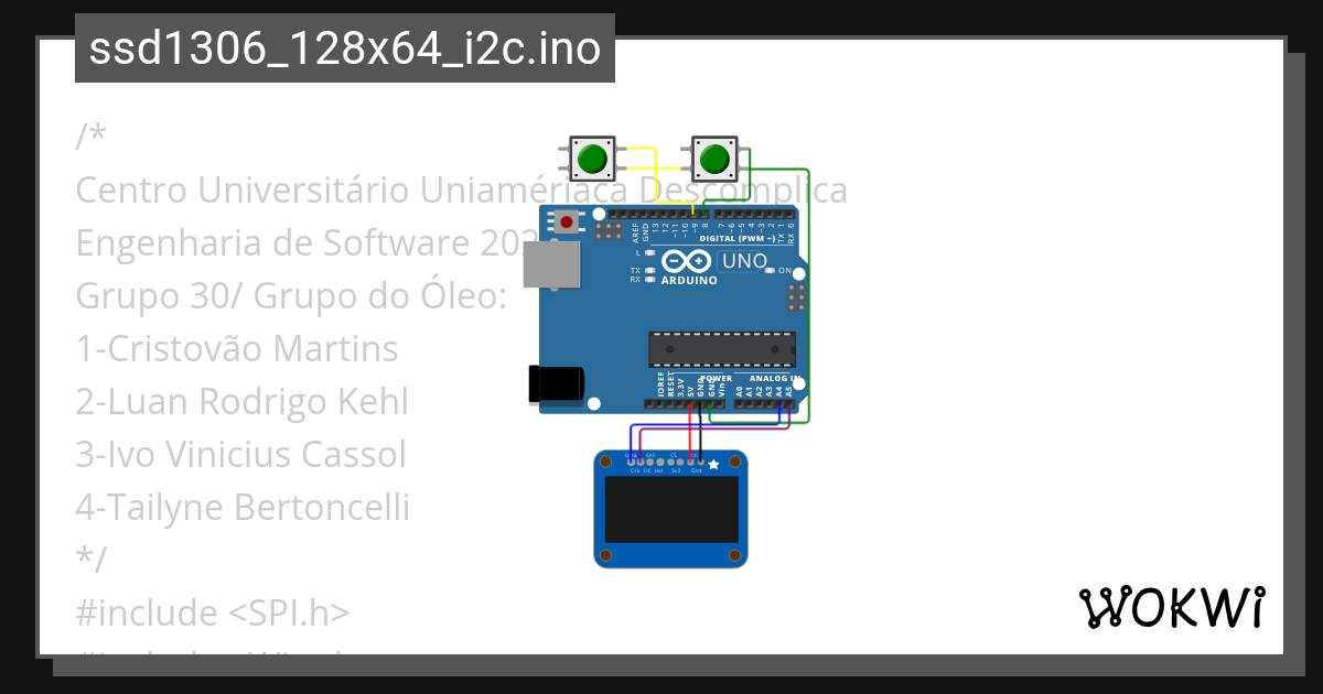 ssd1306_128x64_i2c.ino - Wokwi ESP32, STM32, Arduino Simulator