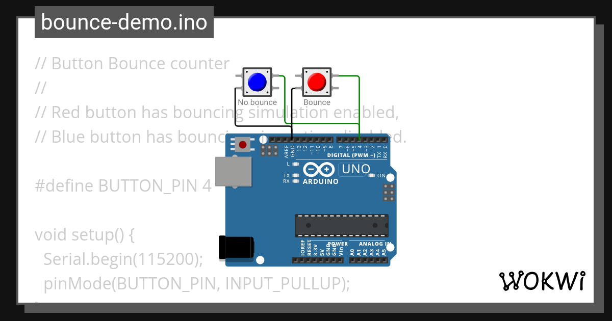 bounce-demo.ino - Wokwi ESP32, STM32, Arduino Simulator