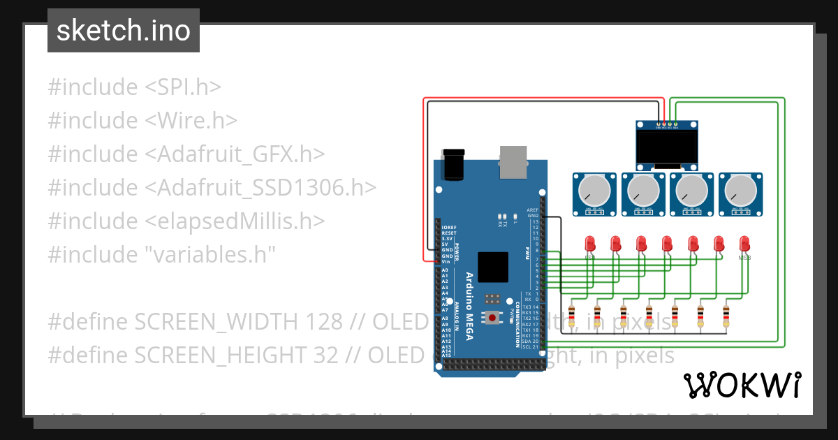 RustyValve Arpeggiator OLED 128x32 - Wokwi ESP32, STM32, Arduino Simulator