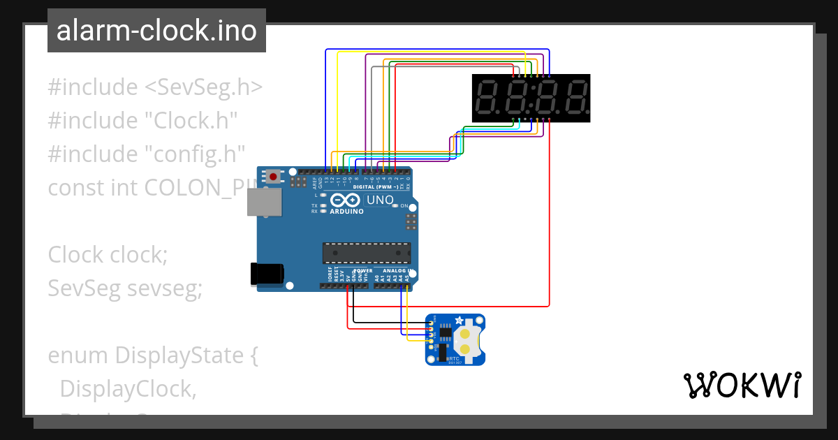 alarm-clock.ino - Wokwi ESP32, STM32, Arduino Simulator
