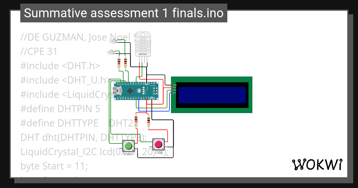 Summative Assessment 1 Finals ino Wokwi ESP32 STM32 Arduino Simulator