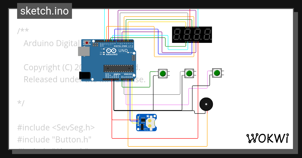 sketch.ino - Wokwi ESP32, STM32, Arduino Simulator