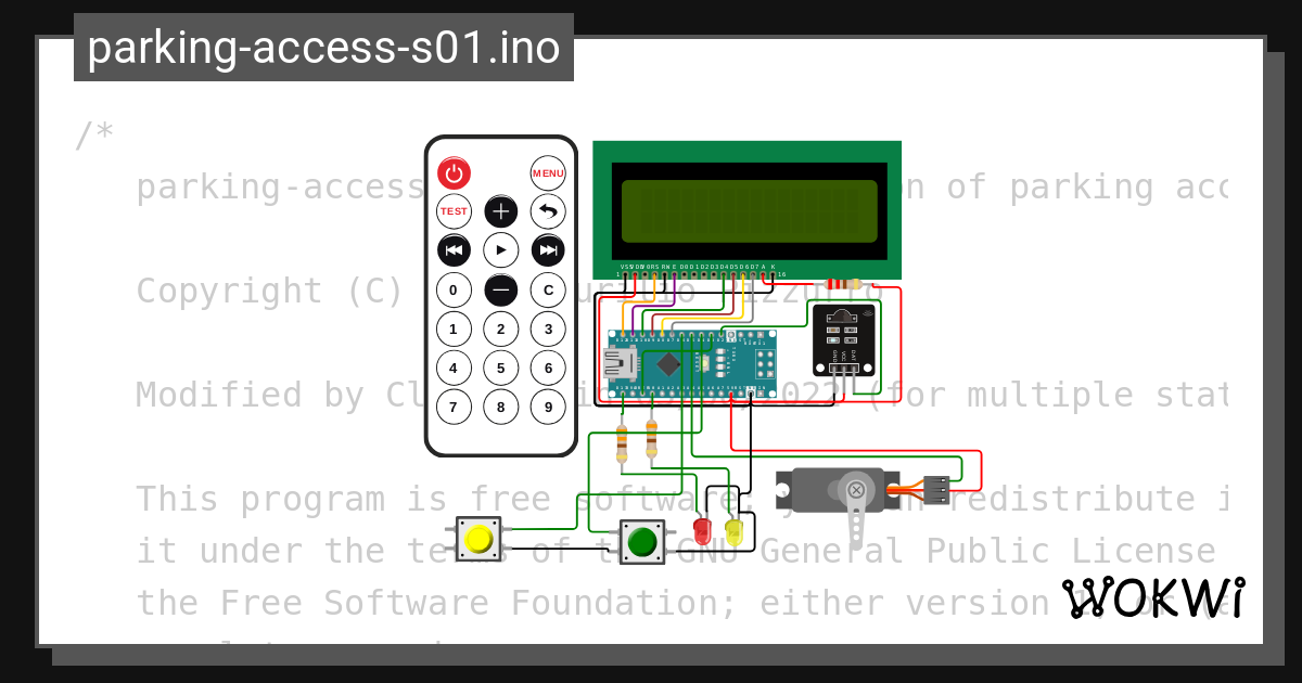Claudio Parking Access O Wokwi Esp32 Stm32 Arduino Simulator 1304