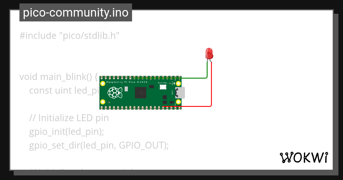 pico-community.ino - Wokwi ESP32, STM32, Arduino Simulator