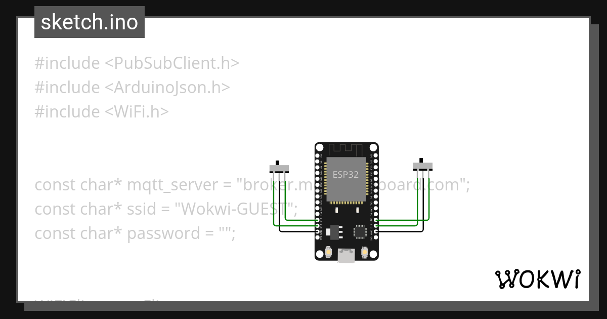 switch a simular sensores ultrassonicos (count) - Wokwi ESP32, STM32, Arduino Simulator