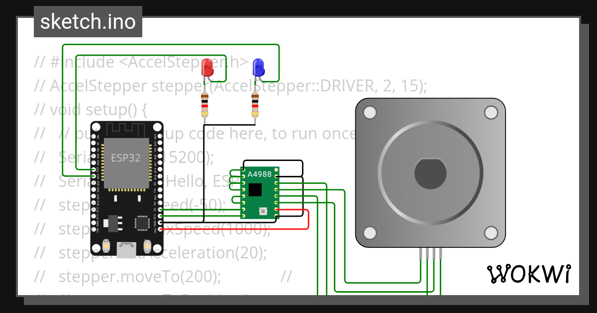 stepper.ino - Wokwi ESP32, STM32, Arduino Simulator