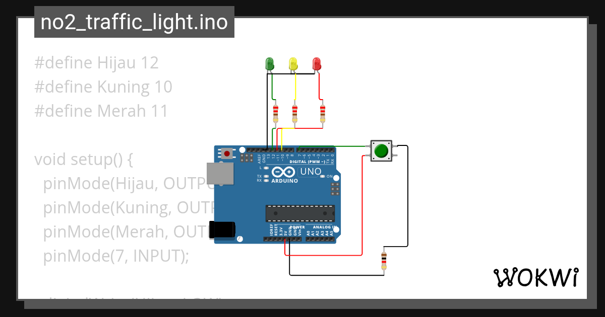 no2_traffic_light.ino - Wokwi ESP32, STM32, Arduino Simulator