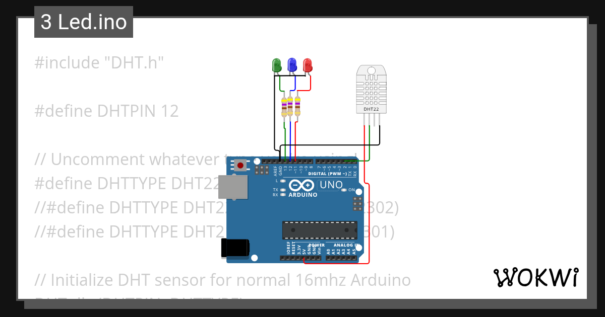 3 Led.ino - Wokwi Arduino and ESP32 Simulator
