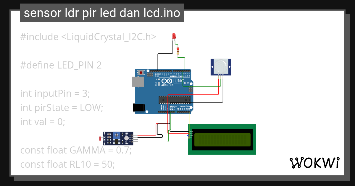 Sensor Ldr Pir Led Dan O Wokwi Esp32 Stm32 Arduino Simulator