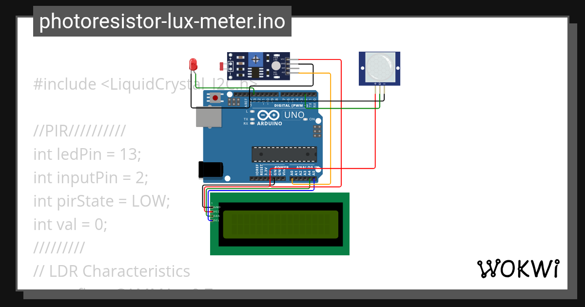 photoresistor-lux-meter.ino - Wokwi Arduino and ESP32 Simulator
