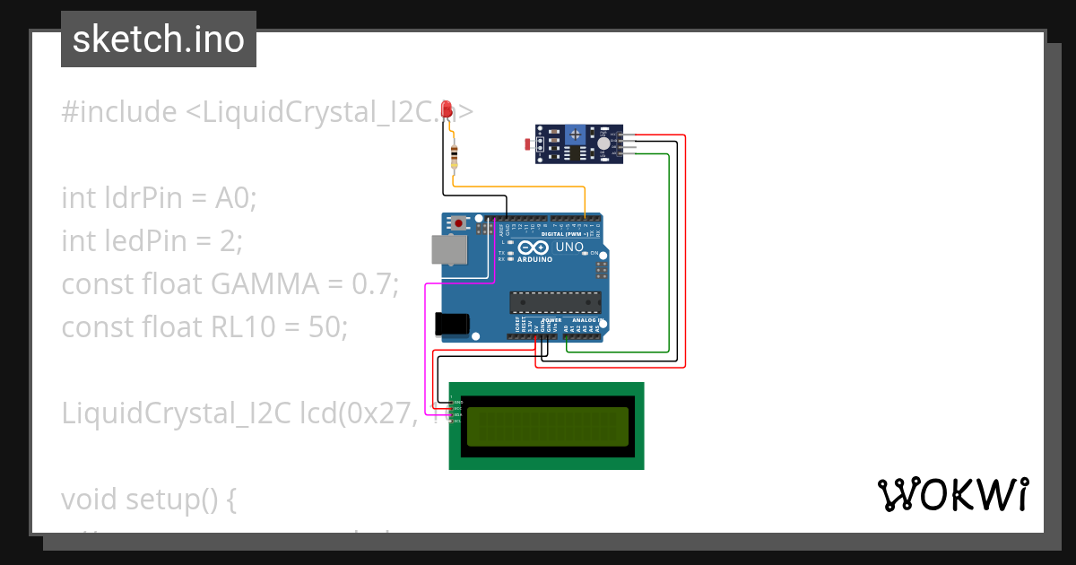 LCD with Sensor CAhaya.ino - Wokwi ESP32, STM32, Arduino Simulator