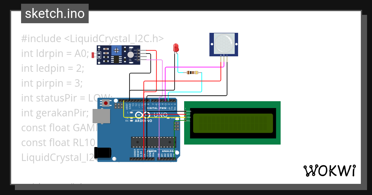 pir_ldr.ino - Wokwi ESP32, STM32, Arduino Simulator