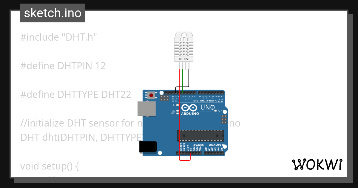 DHT22 -2 - Wokwi ESP32, STM32, Arduino Simulator