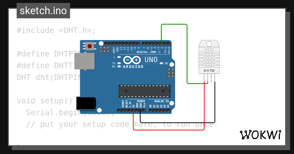Coding Dht 22 Sensor Suhu Dan Kelembapan Udara Wokwi Esp32 Stm32 4346