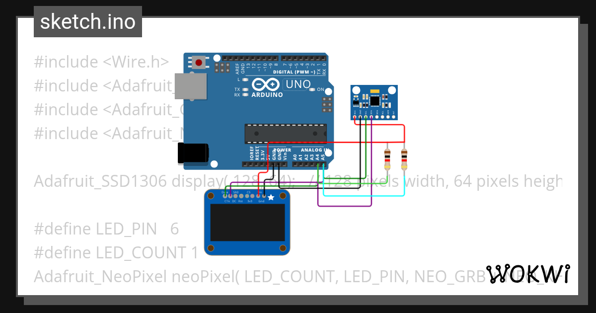 Tugas OLED dan Gyro_IoT2-7 Ilham Khafid Zarkasi - Wokwi ESP32, STM32, Arduino Simulator