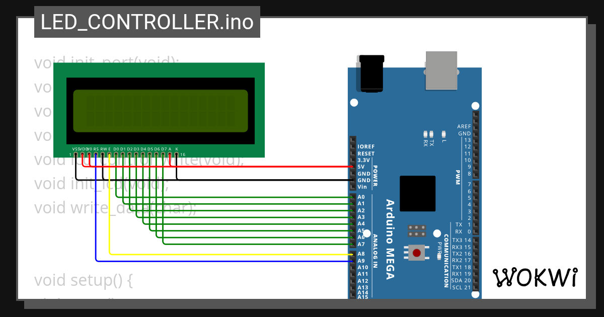 LED_CONTROLLER.ino - Wokwi ESP32, STM32, Arduino Simulator