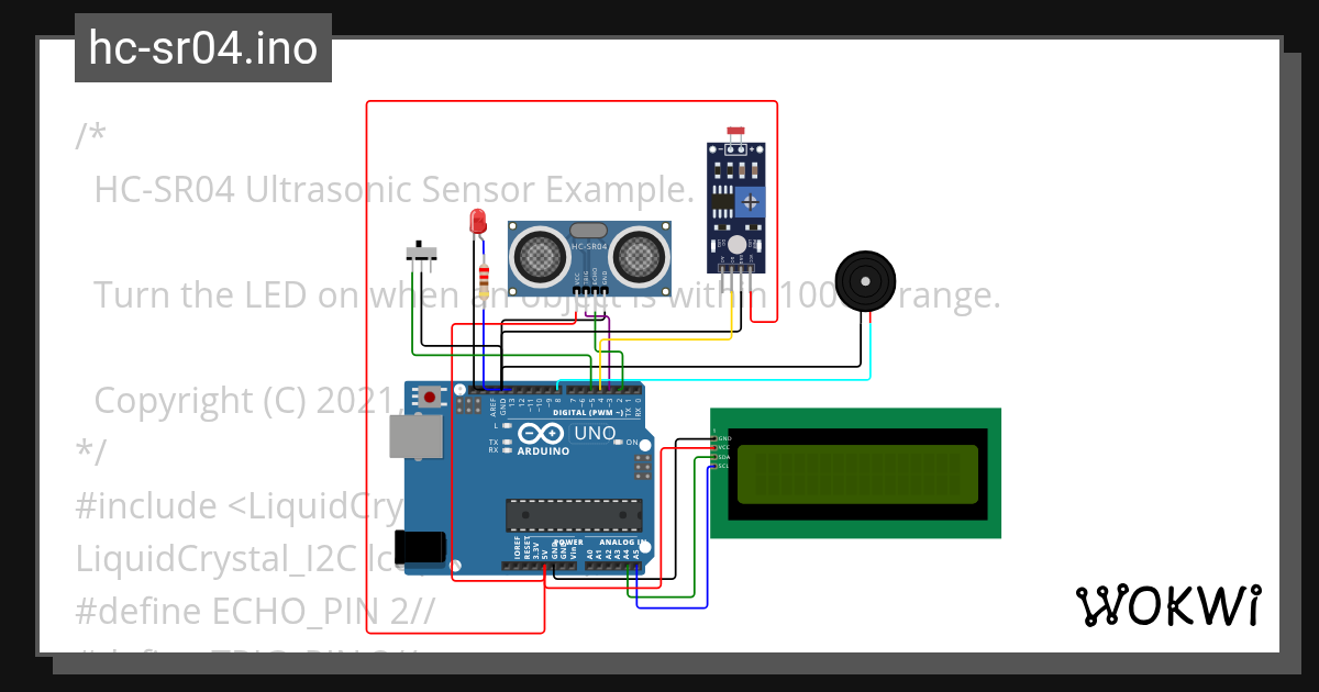 hc-sr04.ino - Wokwi ESP32, STM32, Arduino Simulator