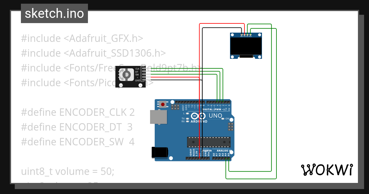 ENCODER - Wokwi ESP32, STM32, Arduino Simulator