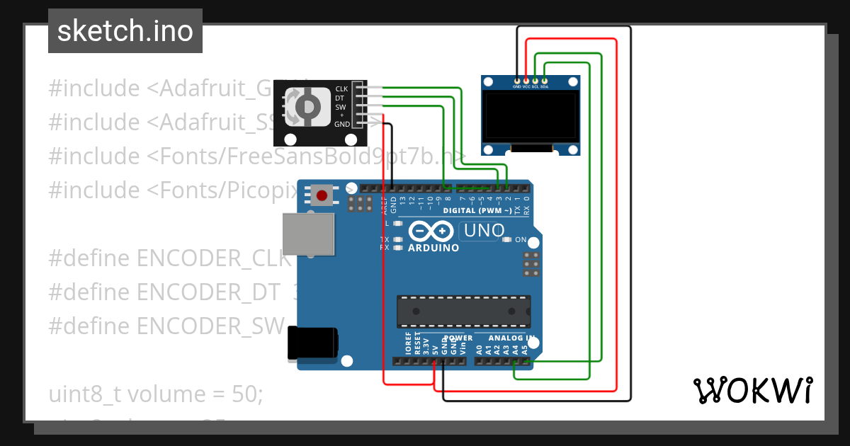 Gyroscope + OLED Setting Mode - Wokwi ESP32, STM32, Arduino Simulator
