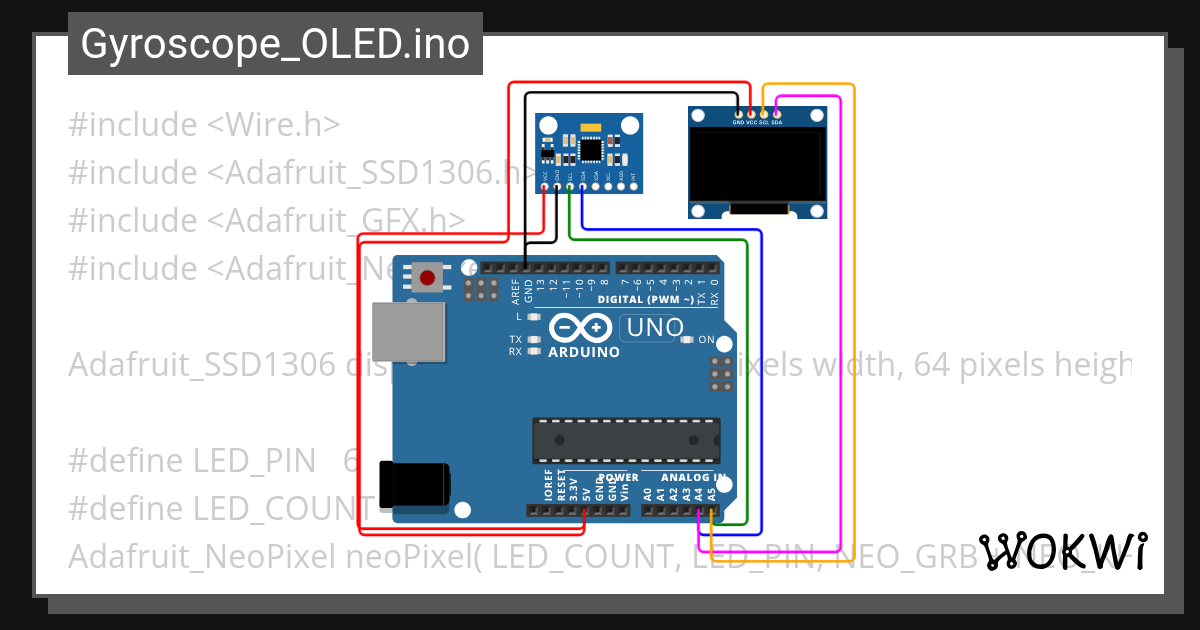 Gyroscope_OLED.ino - Wokwi ESP32, STM32, Arduino Simulator
