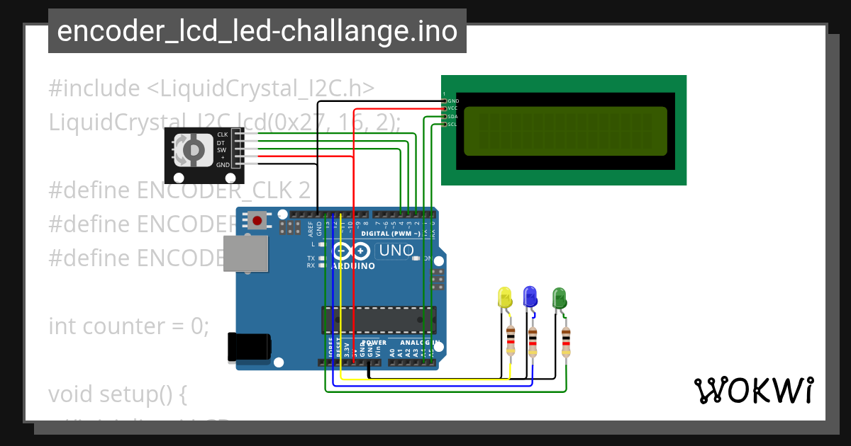 encoder_lcd_led-challange.ino - Wokwi ESP32, STM32, Arduino Simulator