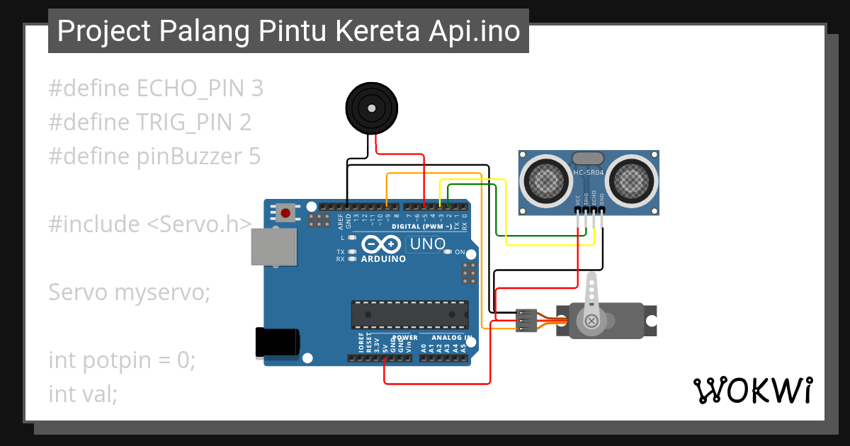 Project Palang Pintu Kereta Api.ino - Wokwi ESP32, STM32, Arduino Simulator
