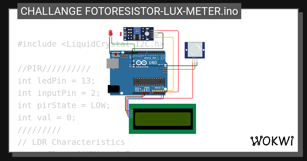 Challange Fotoresistor Lux O Wokwi Esp32 Stm32 Arduino Simulator 0135