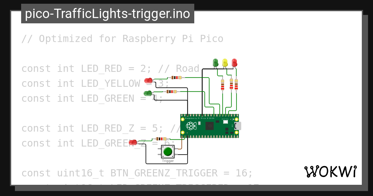Pico Trafficlights O Wokwi Esp32 Stm32 Arduino Simulator