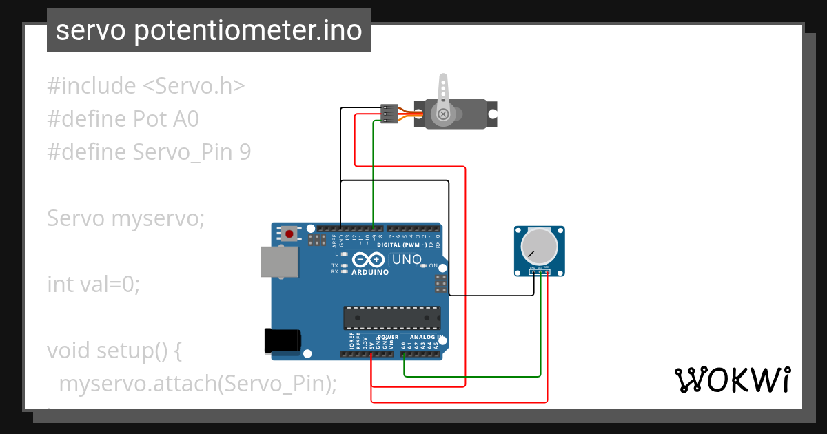 servo potentiometer.ino - Wokwi ESP32, STM32, Arduino Simulator