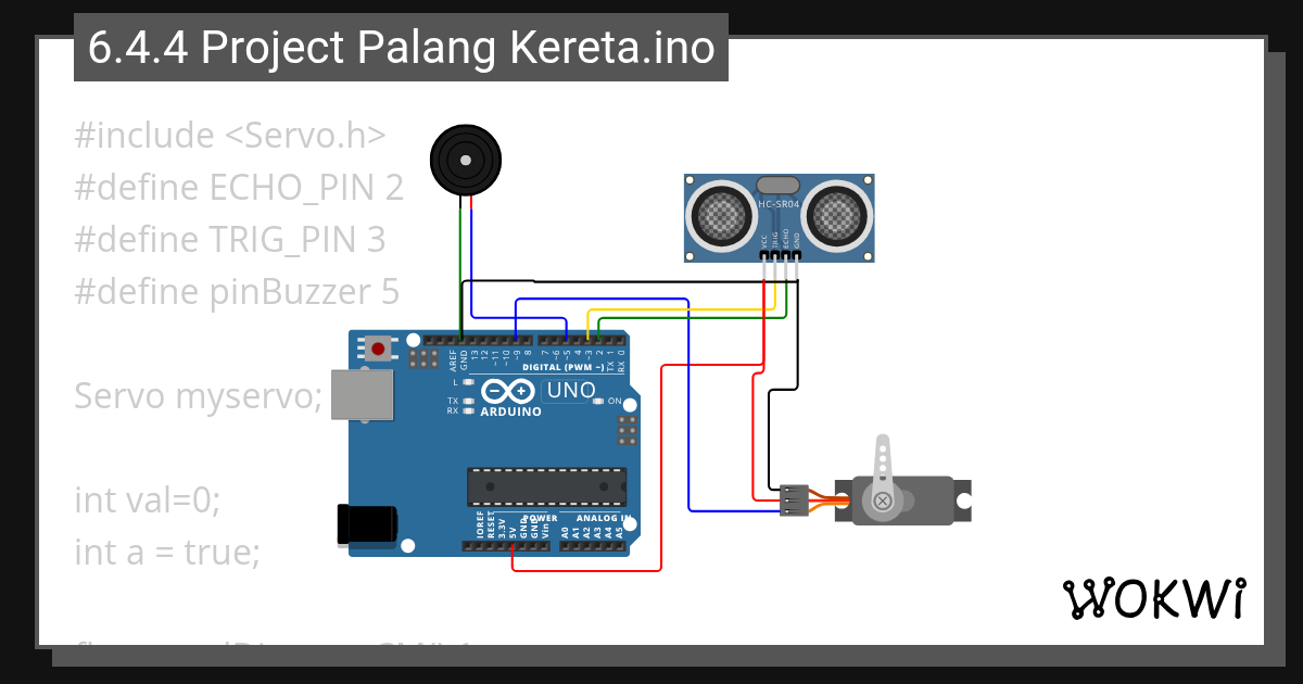 6.4.4 Project Palang Kereta.ino - Wokwi ESP32, STM32, Arduino Simulator