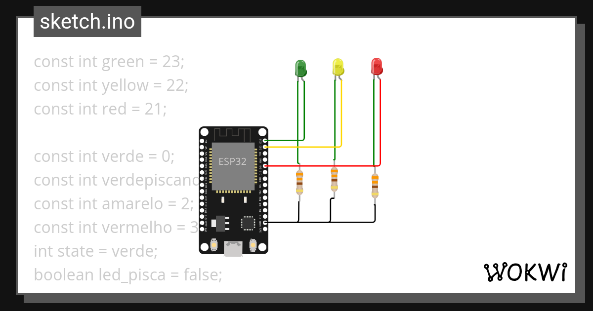 Semaforo2.ino - Wokwi ESP32, STM32, Arduino Simulator