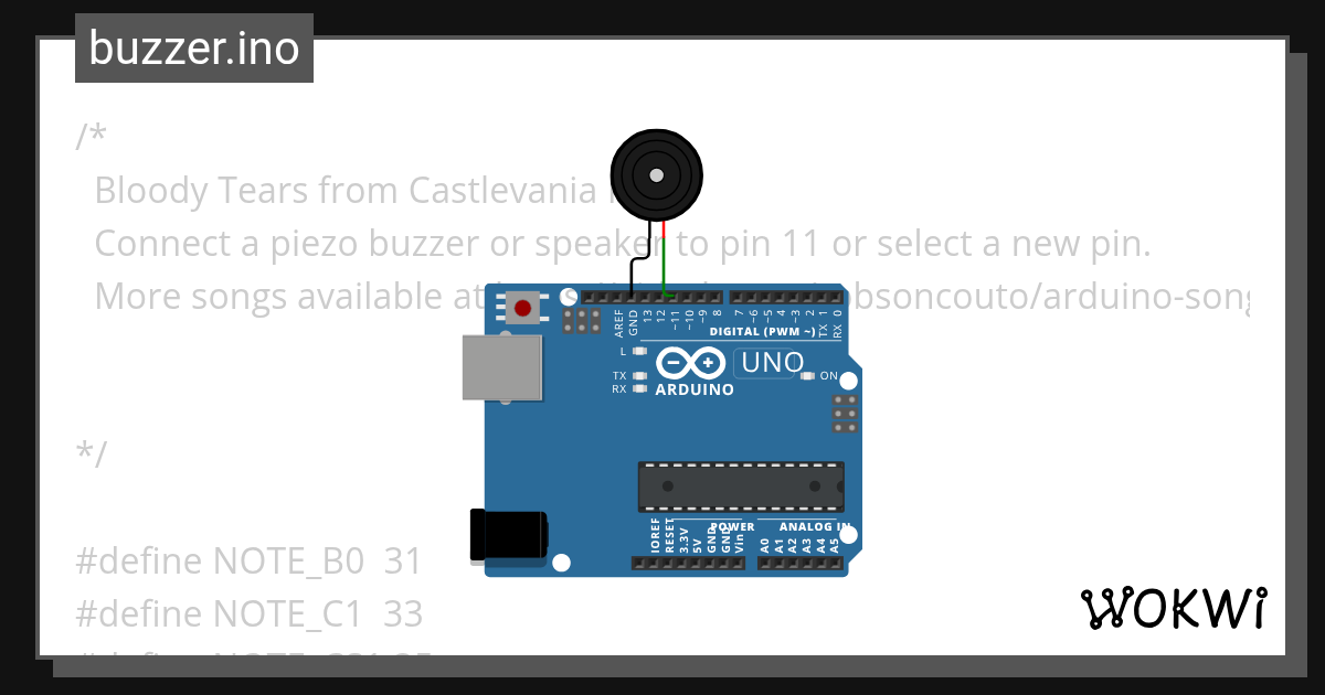 buzzer.ino - Wokwi ESP32, STM32, Arduino Simulator