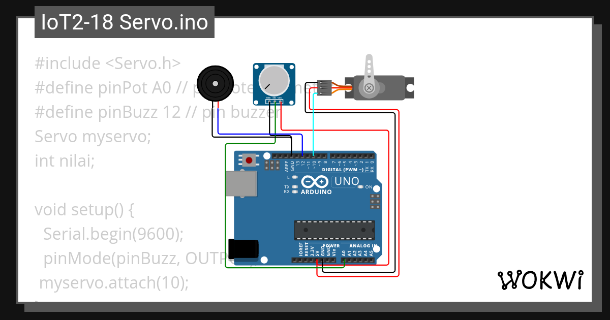 IoT2-18 Servo.ino - Wokwi ESP32, STM32, Arduino Simulator