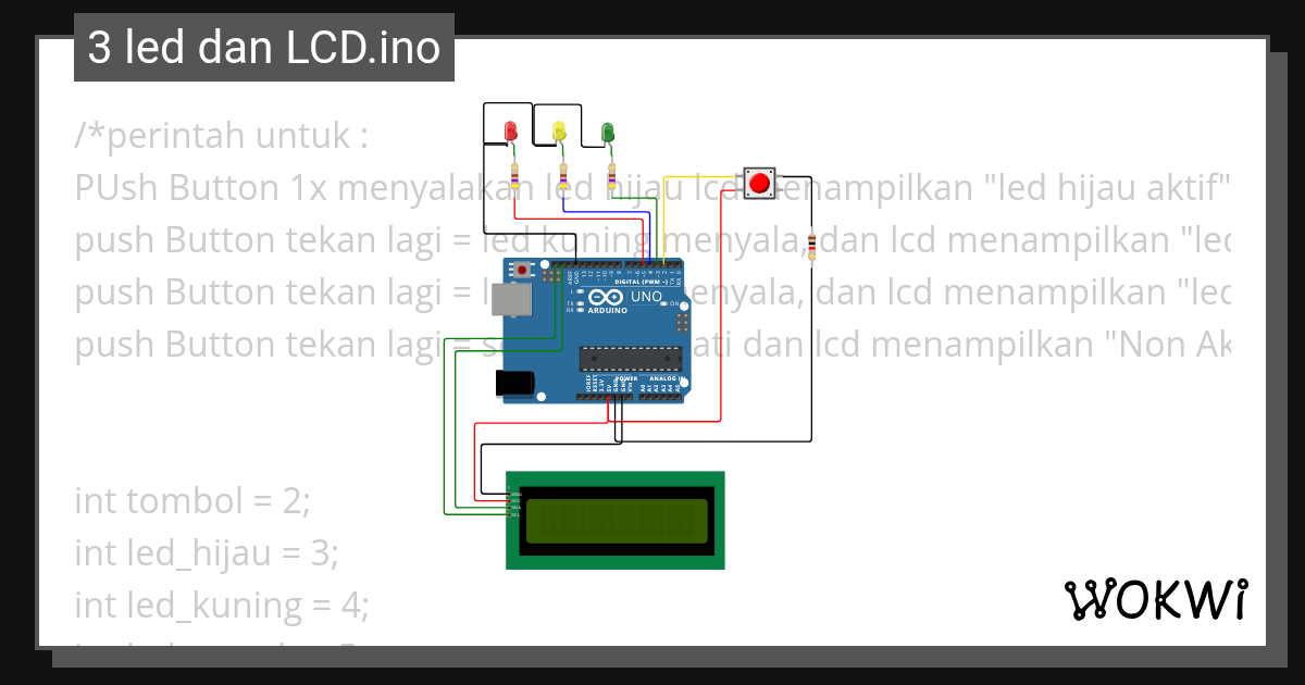 3 Led Dan O Wokwi Esp32 Stm32 Arduino Simulator 6633