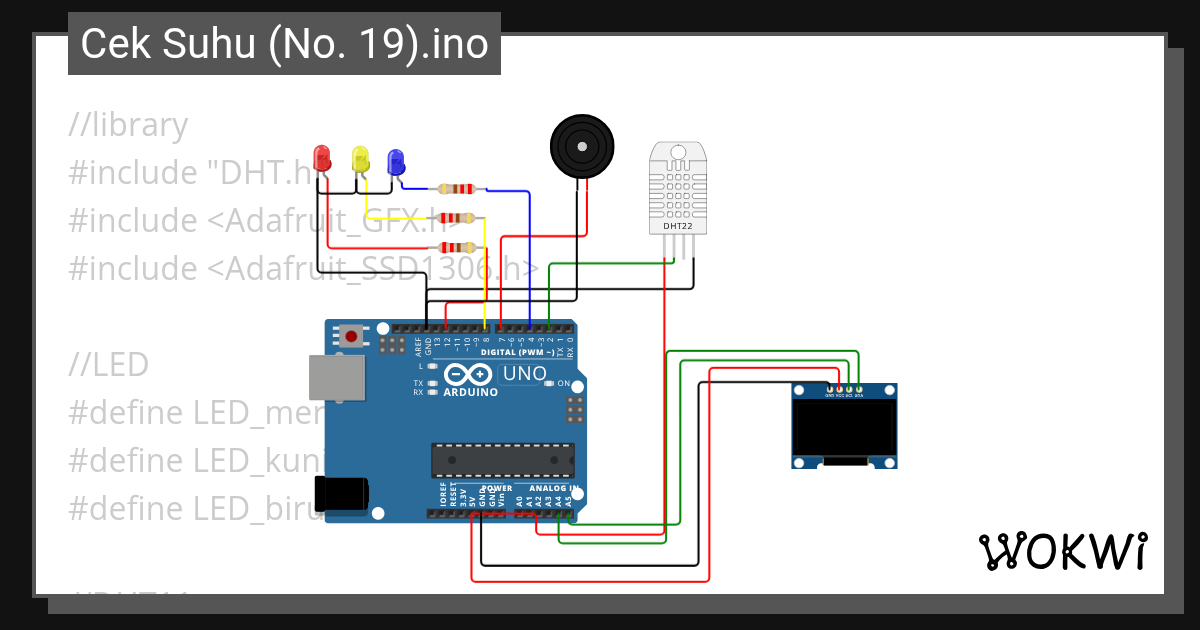 Cek Suhu (No. 19).ino - Wokwi ESP32, STM32, Arduino Simulator