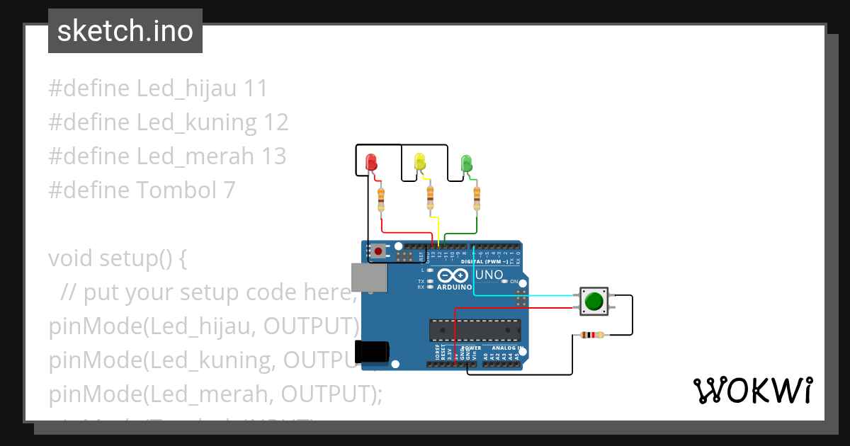 test led kereta api - Wokwi ESP32, STM32, Arduino Simulator
