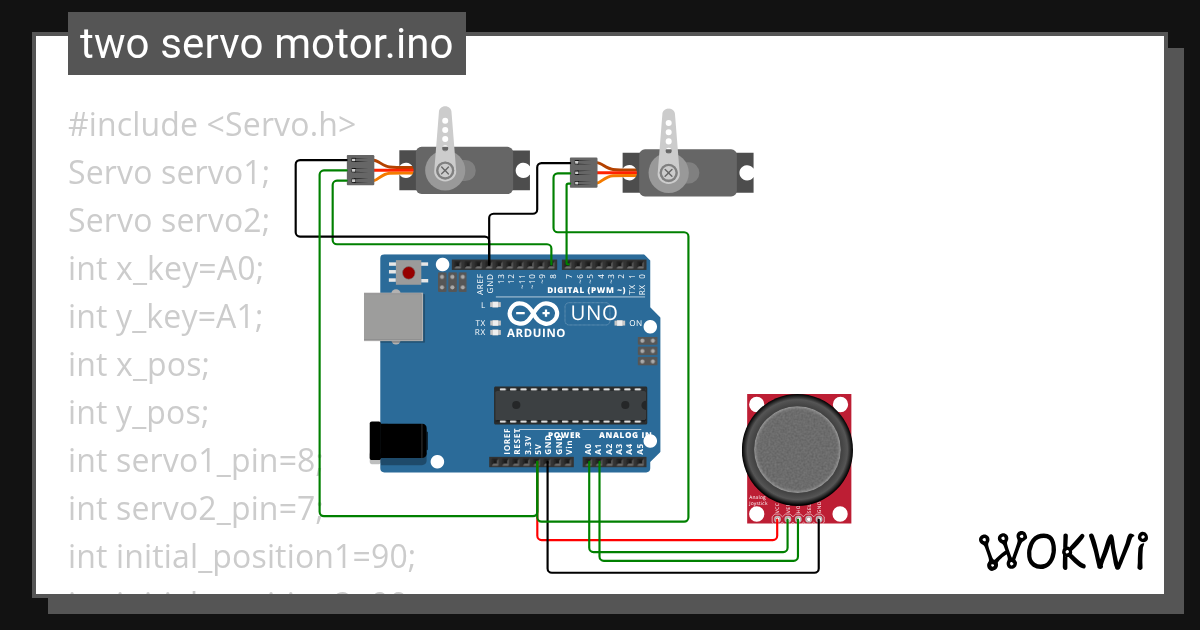 two servo motor.ino - Wokwi ESP32, STM32, Arduino Simulator