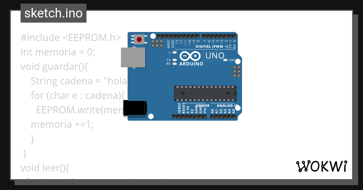 memoria.ino - Wokwi ESP32, STM32, Arduino Simulator