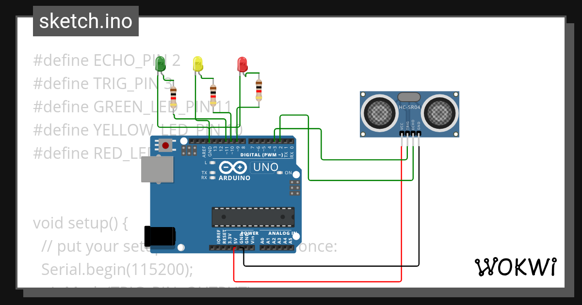 Pendeteksi Ketingian Air Sungai Wokwi Esp32 Stm32 Arduino Simulator 