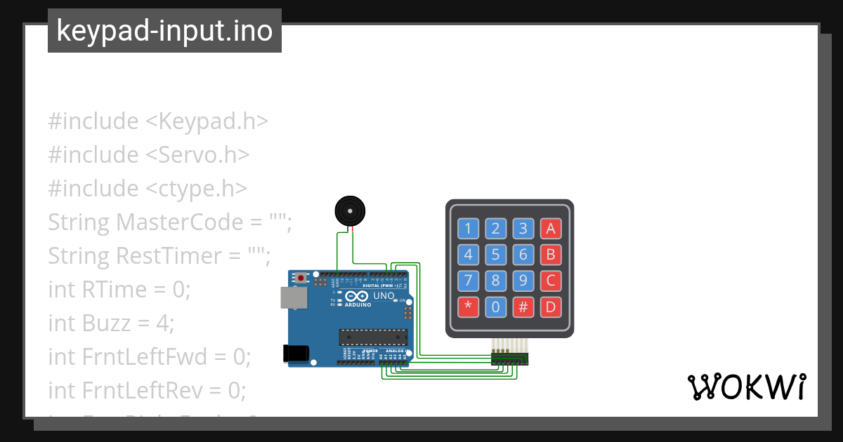 keypad-input.ino - Wokwi ESP32, STM32, Arduino Simulator