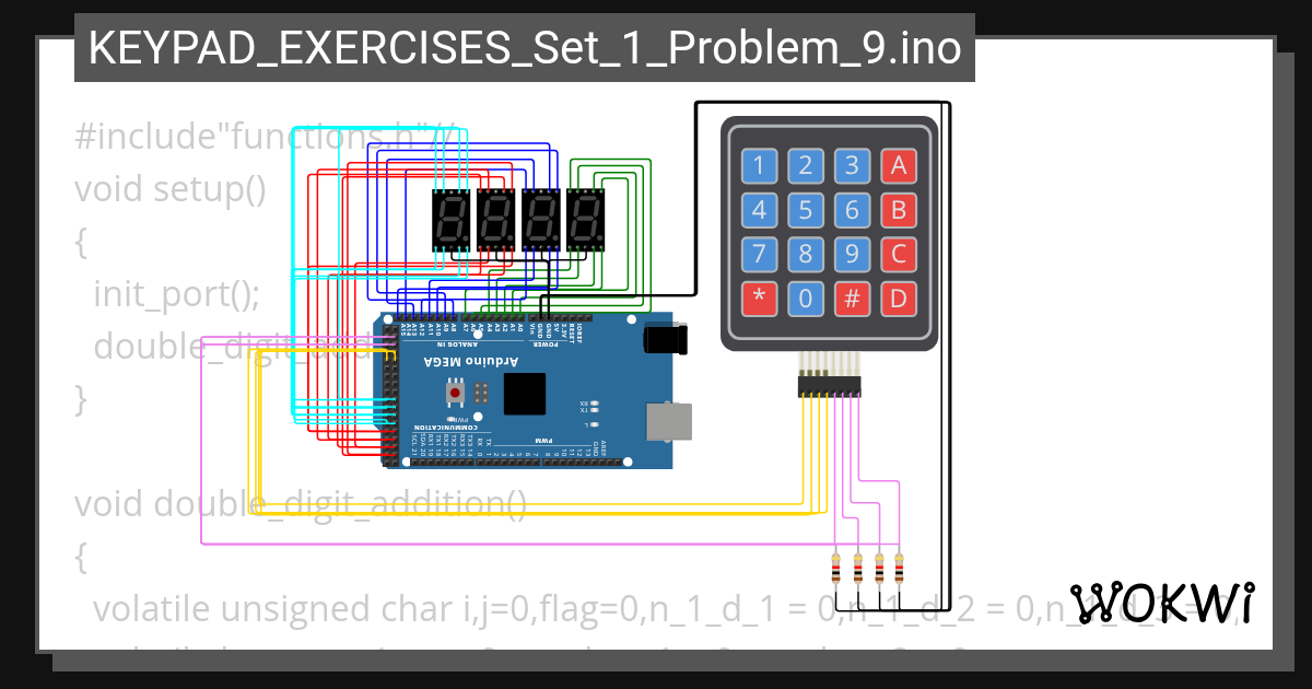 KEYPAD_EXERCISES_Set_1_Problem_9.ino - Wokwi ESP32, STM32, Arduino Simulator