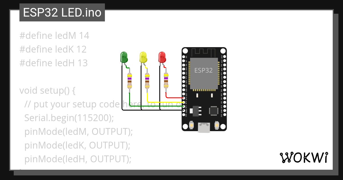 ESP32 LED.ino - Wokwi ESP32, STM32, Arduino Simulator