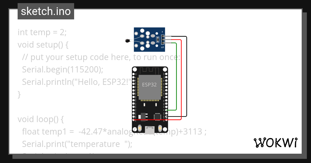 Tempera.ino - Wokwi ESP32, STM32, Arduino Simulator