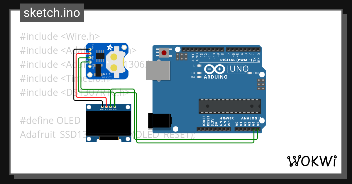 DigitalWatch.ino - Wokwi ESP32, STM32, Arduino Simulator