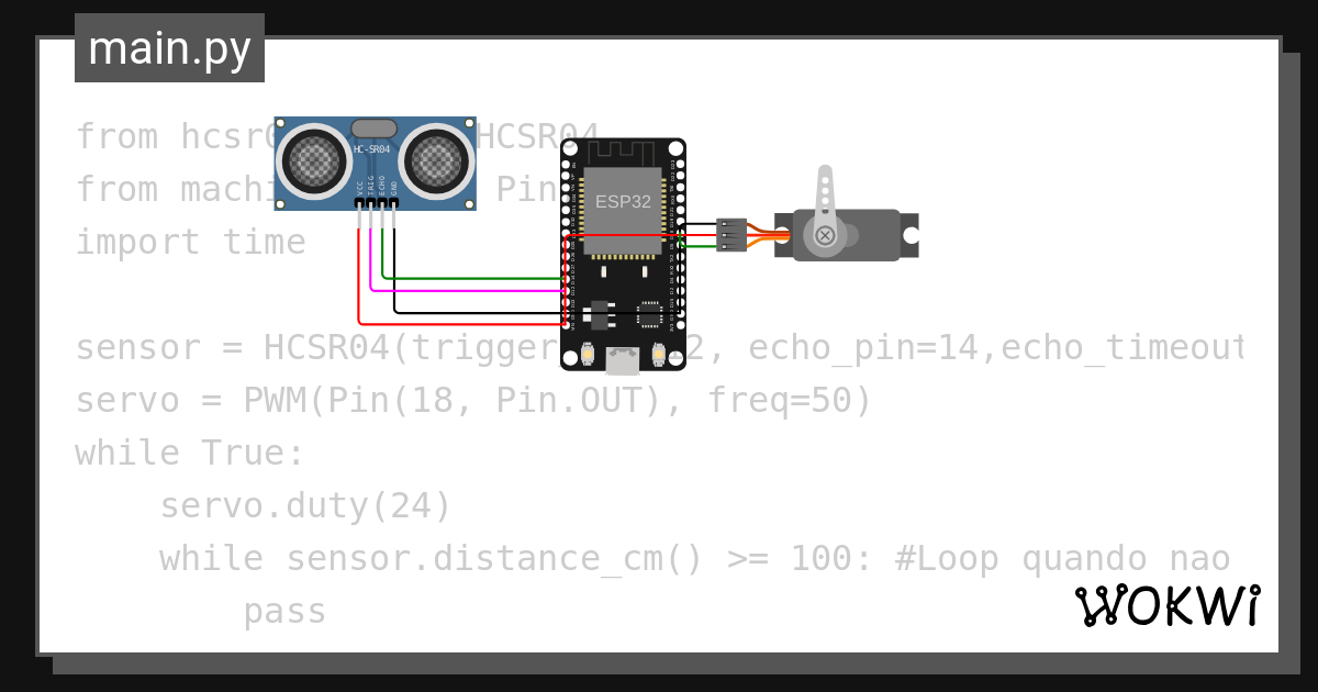 Cancela Wokwi Esp32 Stm32 Arduino Simulator