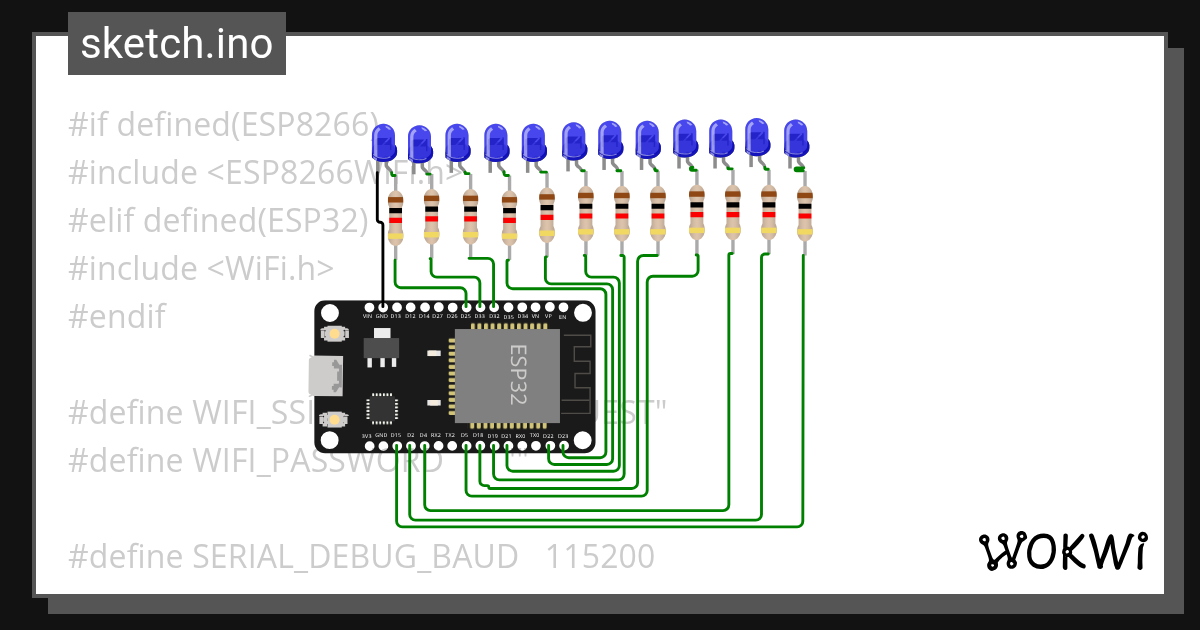 Challange1_RuningLED.ino - Wokwi ESP32, STM32, Arduino Simulator